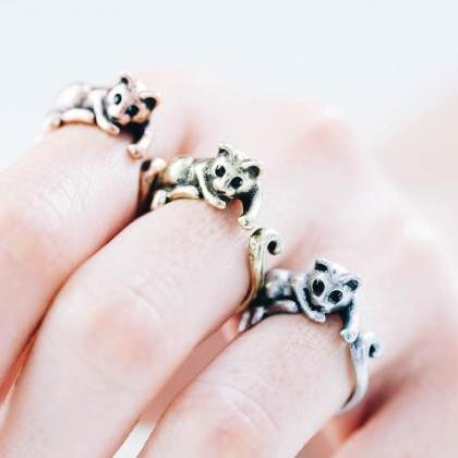 Cat Tail Ring,animal Ring,adjustable,rose Gold Ring,cat Ring,couple ...