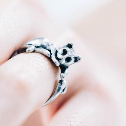 Cat Tail Ring,animal Ring,adjustable,rose Gold Ring,cat Ring,couple ...