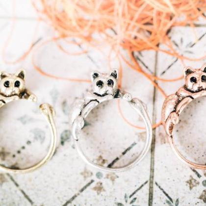 Cat Tail Ring,animal Ring,adjustable,rose Gold Ring,cat Ring,couple ...