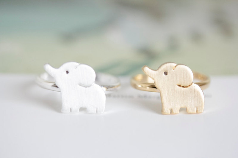 Silver Elephant Rings,unique Rings,adjustable Rings,animal Rings ...