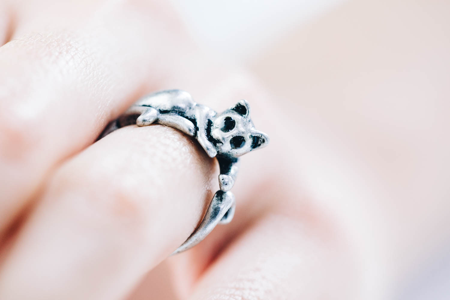 Cat Tail Ring,animal Ring,adjustable,rose Gold Ring,cat Ring,couple ...