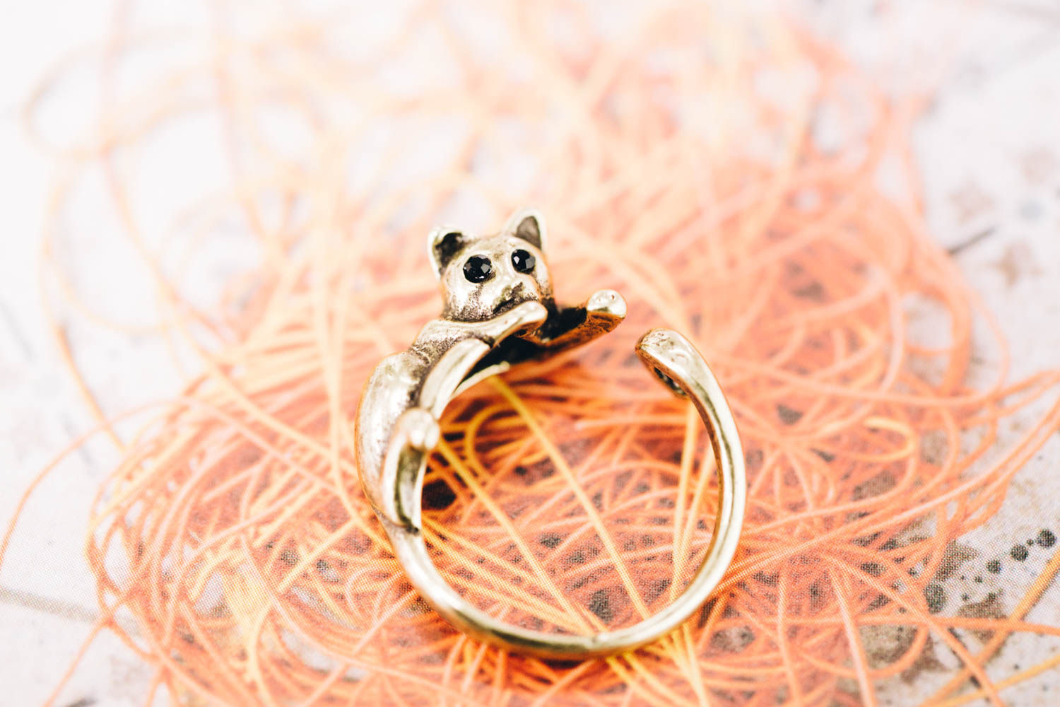 Cat Tail Ring,animal Ring,adjustable,rose Gold Ring,cat Ring,couple ...